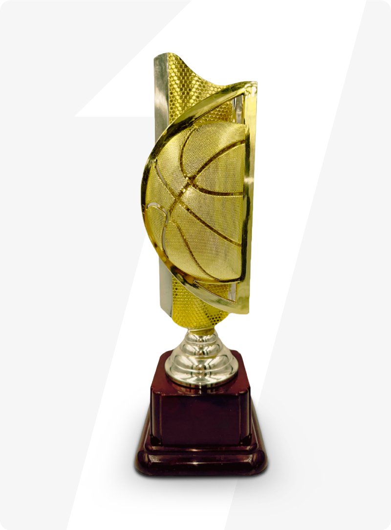 Trofeo Deportivo Baloncesto Dorado 46cm - Insignia.bo